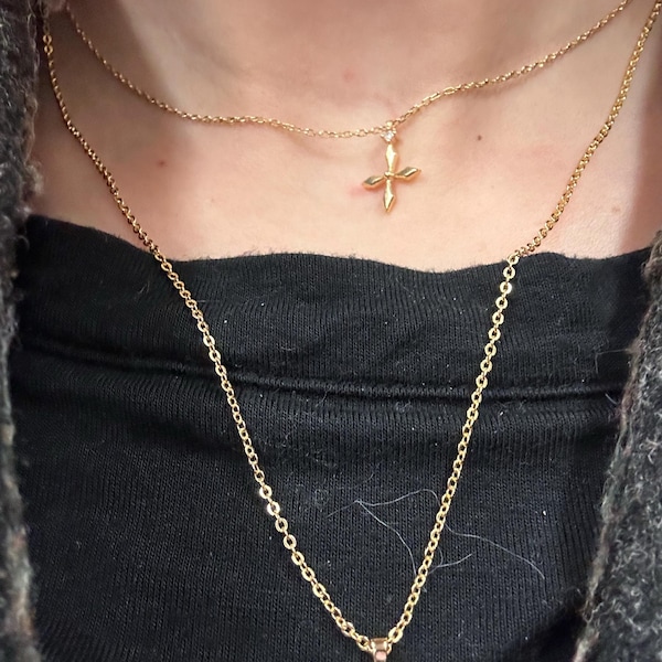 925k Sterling Silver Pave Cross Pendant, Holy Cross Necklace, Cross ...