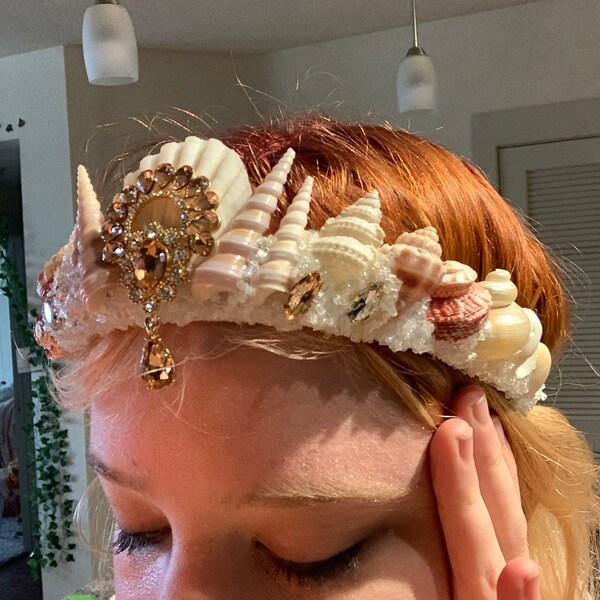 Mermaid Crown, Adult Mermaid Crown, Seashell Crown, Beach Crown ...