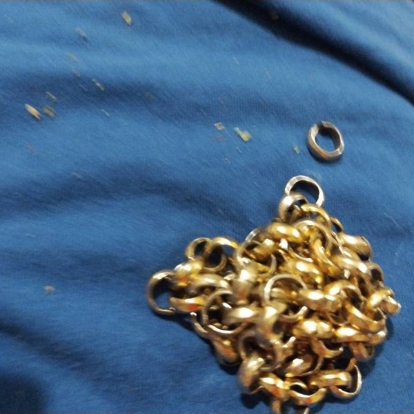 Large Hammered Rolo Chain, Thick Chunky Gold Chain by the Foot, Carson ...