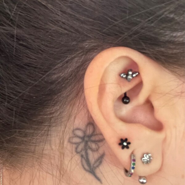 Bat Rook Piercing Jewelry/rook Earring/cartilage Earring/eyebrow Ring ...