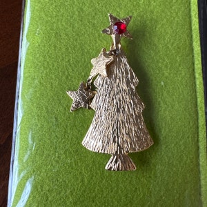 Cristobal London Art Deco Design Spiderwebs Christmas Tree Pin, Vintage ...