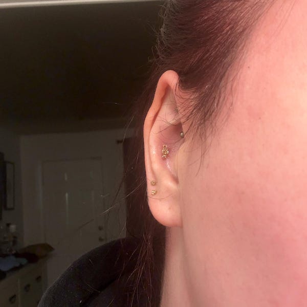 Titanium Tiny Heart Threadless Push Pin Labret, 2/2.5/3/3.5 Star Flat ...