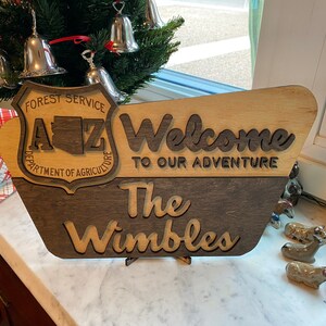 Park Style Welcome Sign Parks System Inspired Family Name | Etsy