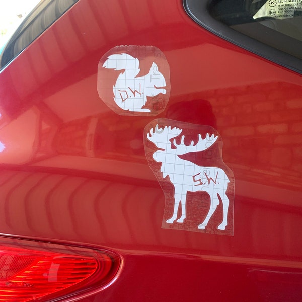 Sam and Dean Moose and Squirrel Vinyl Stickers - Etsy