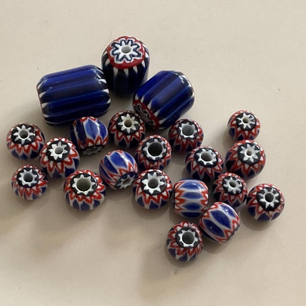 Antique Venetian - African Trade Beads - Millefiori Italian Glass (E33 ...