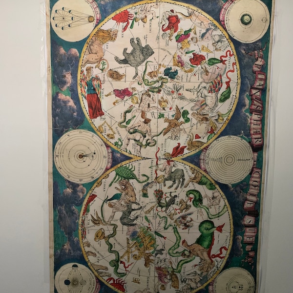 Old Celestial Map 1670 "planisphaerium Coeleste" - Old Constellation ...