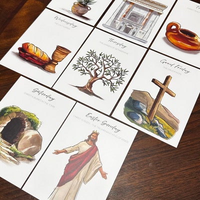 Easter Holy Week Nativity With Study Cards Holy Week Countdown Easter ...