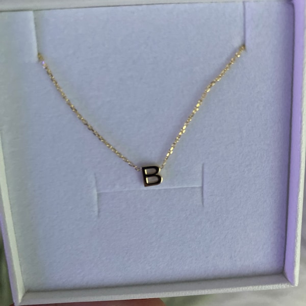 Gold Tiny Initial Necklace, Personalized Initial Necklace, Gift Letter ...
