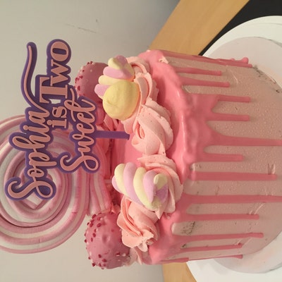 Personalised Double Layer Topper Swirly Style, Wedding Cake Topper ...