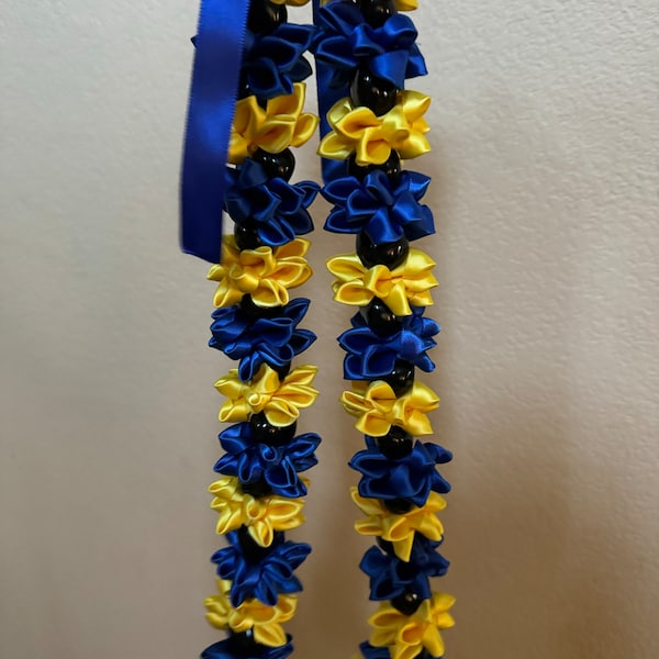 Hawaiian Whitecaps Ribbon Lei,hawaiian Ribbon Lei,graduation Lei ...