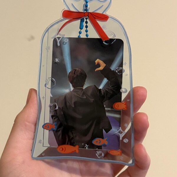 Goldfish Photo Card Holder | Acrylic Pc Keychain - Etsy