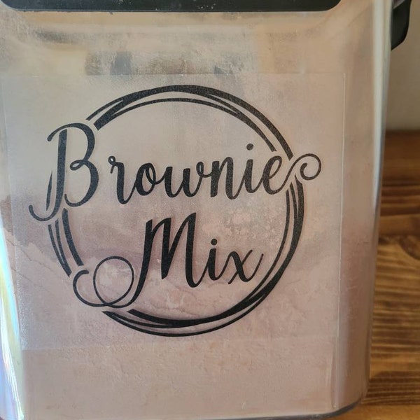 LABELS ONLY - Brownie Mix Pantry Label Decals for Your Own Containers ...