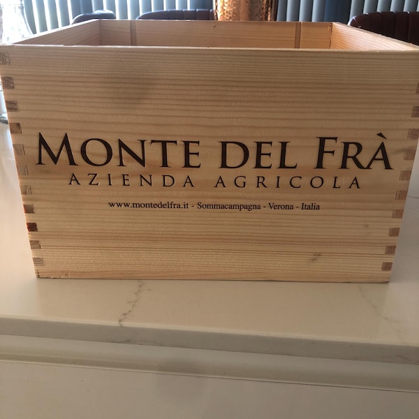 Set of 5 - Shallow Wooden Wine Box - 6 Bottle Size - Perfect for Tray ...