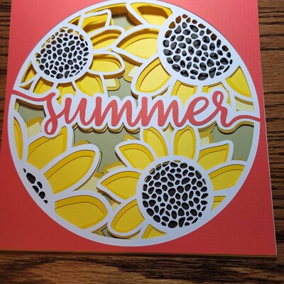 3D SUMMER SVG Summer Shadow Box Svg for Cricut for Silhouette - Etsy