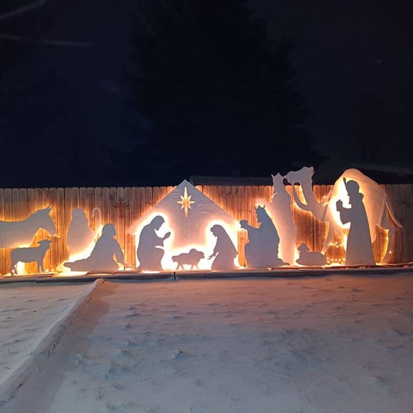 12 LIFESIZE Characters and Animals for 5.11ft Nativity Scene. Printable ...