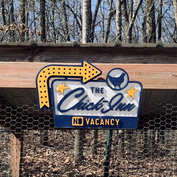 Chick-inn Sign SVG Laser Cut Files for Glowforge - Laser Cutter Artwork ...