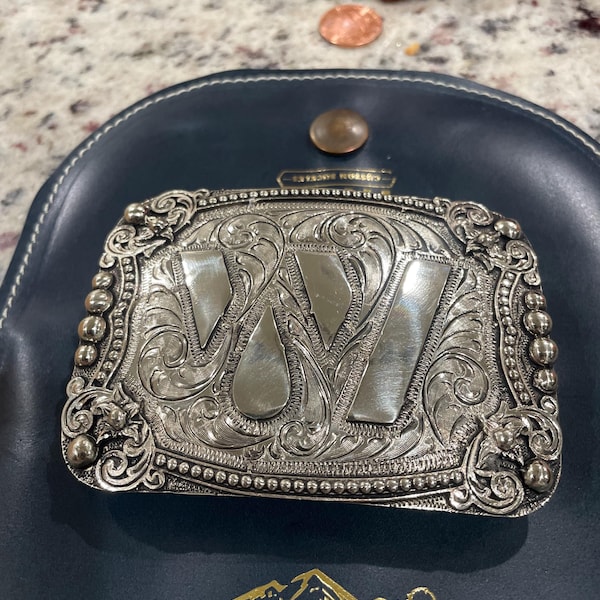 Trophy Western Belt Buckle - Custom Made - German Silver - Hand ...