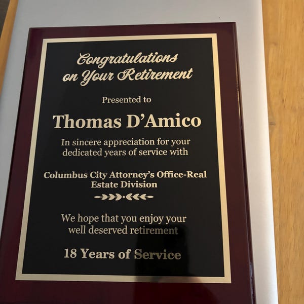 Personalized Retirement Plaque - Custom Award Gift for Retiree - Choose ...