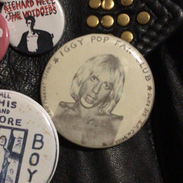 Iggy Pop 2.25 Button Keychain Fan Club the Stooges Magnet Pin Badge ...