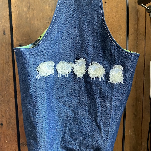 Fuzzy Sheep Lamb SET of 5 Types and 5 Sheep in Row Fringed Machine ...