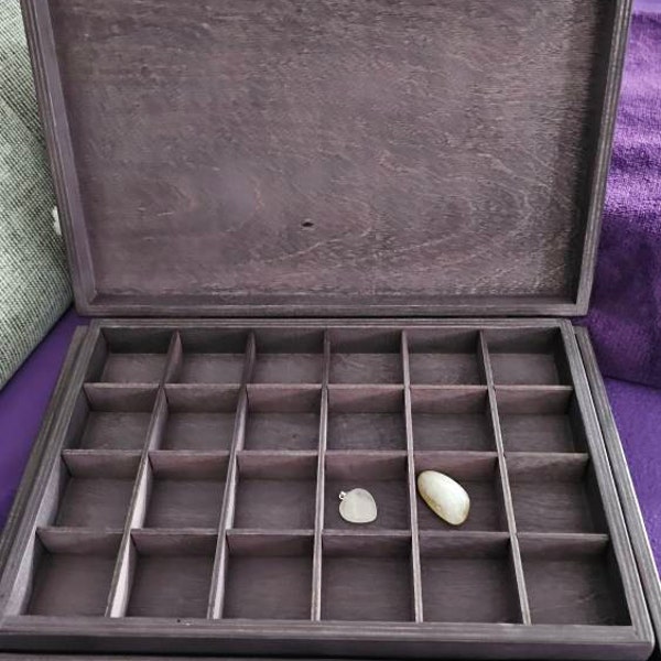 Collection_ Display Box / 48 Compartment Box / Dark Brown Collection ...