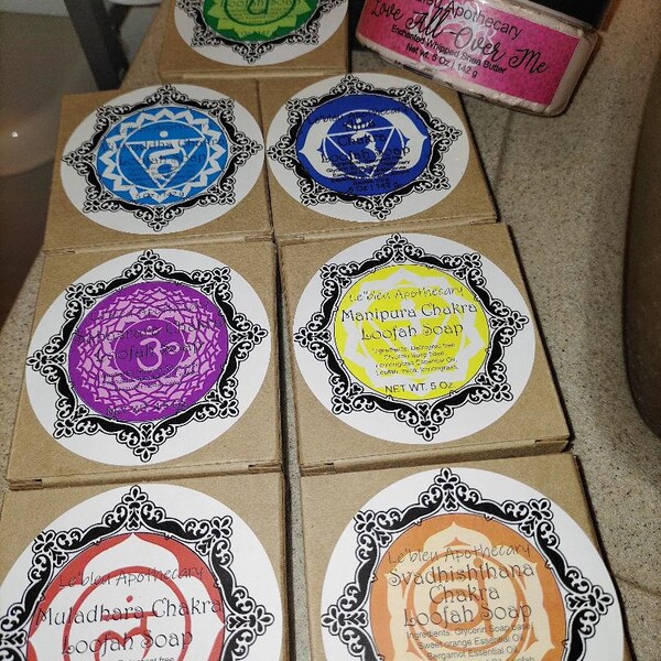 7 Chakra Loofah Soap Set |REIKI| - Etsy