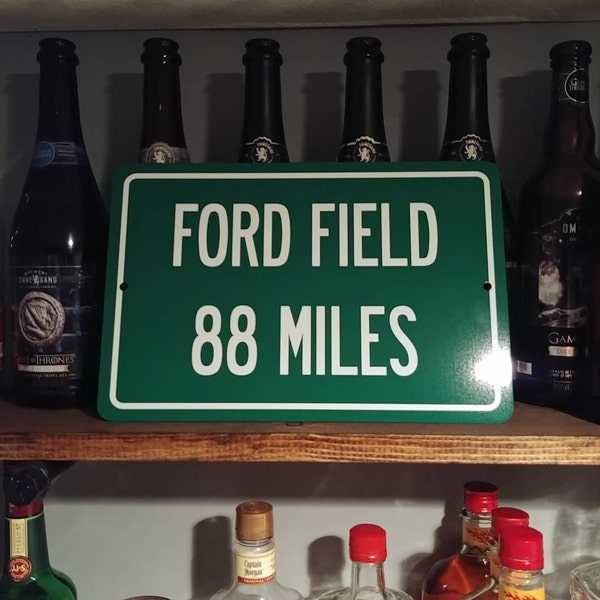 Personalized Ford Field Distance Sign: Detroit Lions Stadium Decor - Etsy