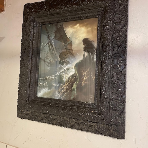 Mystical Mermaid Poster, Impressive Mermaid Wall Art, Gothic Mermaid ...