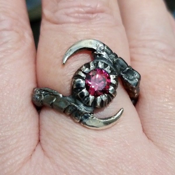 Bird Claw Talon Ring, Unique Statement Ring, Unisex Ring, Solid Cast ...