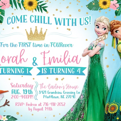 Frozen Fever Invitations, Frozen Invitation, Frozen Summer Invitation ...