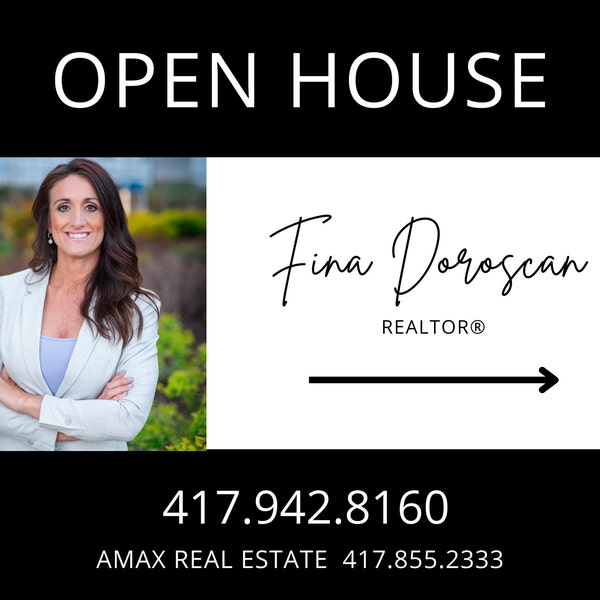 Real Estate Yard Open House Sign Template | for Sale Yard Sign ...