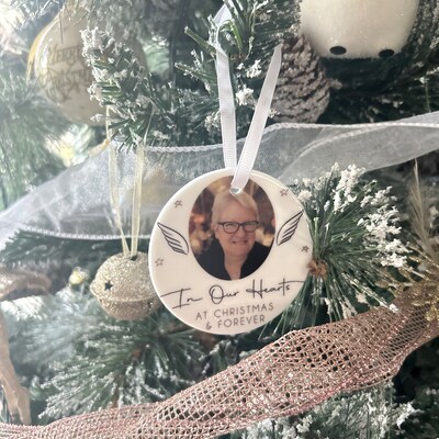 Memorial Christmas Bauble Memory Ornament Memorial Keepsake Christmas ...