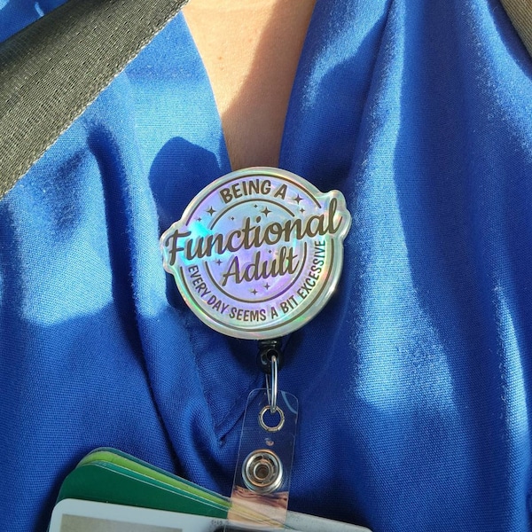 Holographic Funny Badge Reel - Xray Badge Reel - Nurse Badge ...