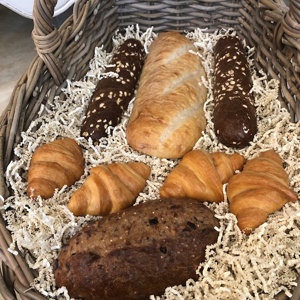 Fake Faux French Bread Rolls Loaf Bake Bread Primitive Farmhouse Fake ...