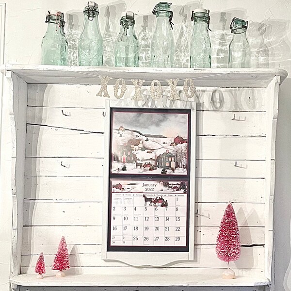 Free Shipping Dream Banner Garland Silver German Glass Glitter Shabby ...