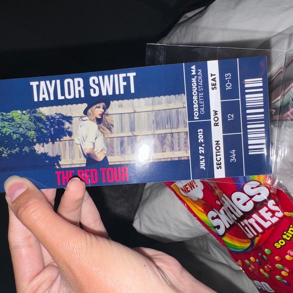 Physical Horizontal Ticket Custom Personalized Laminated Concert Ticket ...