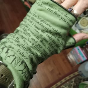 Peter Pan Writing Gloves Fingerless Gloves, Arm Warmers, J.M. Barrie ...