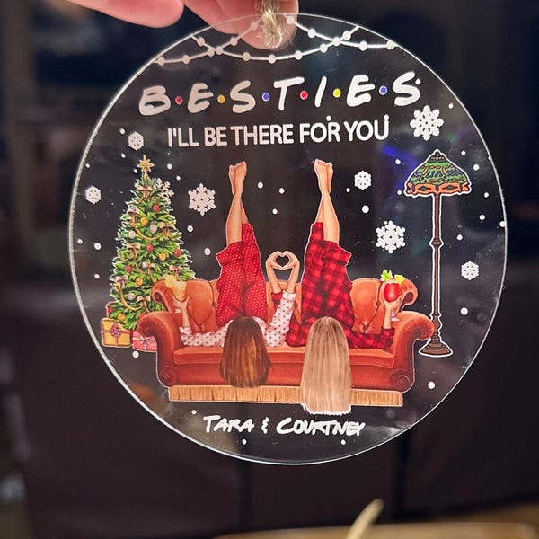 Personalized Besties Ornament, Best Friend Christmas Gift, Custom Best ...