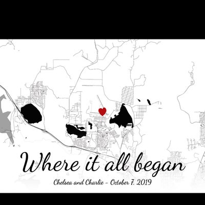 Custom Map Canvas Your City Map Canvas Wall Art Map Print - Etsy