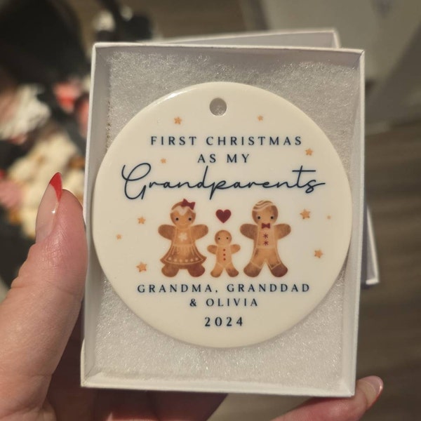 Childs Height Bauble Personalised Christmas Decoration 2024 Ribbon Baby ...