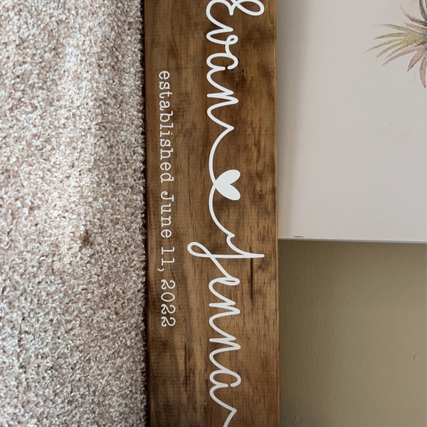 Personalized Couple Names Sign | Wedding Gift Idea | Anniversary Gift ...
