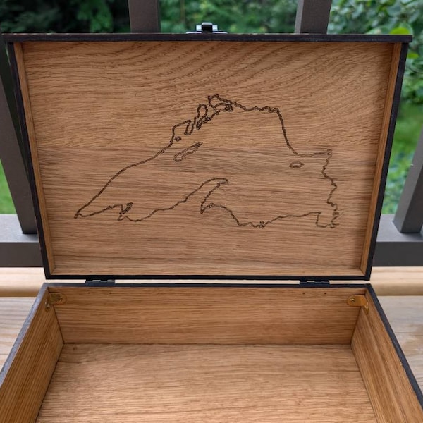 Wooden Walnut Oak Memory Keepsake Box Personalized Gift for Her, Girl ...