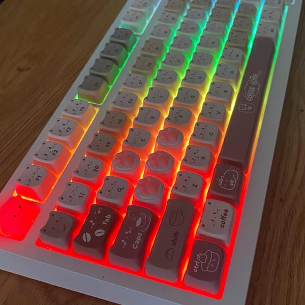 Cute Kawaii Japanese Keycap Set Mechanical Keyboard Keycaps Handmade ...
