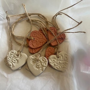 Textured Rustic Clay Decoration ,tree,house and Circle, Handmade ...