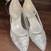 Stone Embellished , Ivory , Lace Wedding Shoes , Bridal Shoes - Etsy