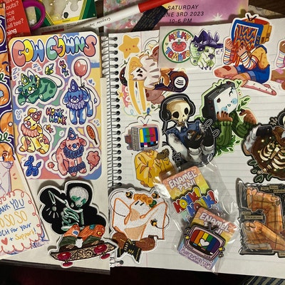 Aesthetic Chilling Skeleton Waterproof Stickers - Etsy