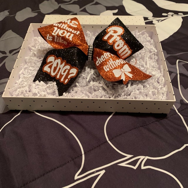 Prom Cheer Bow Promposal Idea Prom Invitation Cheer Bow | Etsy