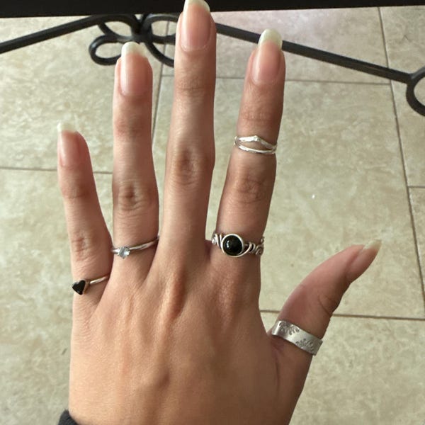Sterling Silver Knuckle Ring ∙ Stacking Rings ∙ Midi Rings ∙ Mid Finger ...
