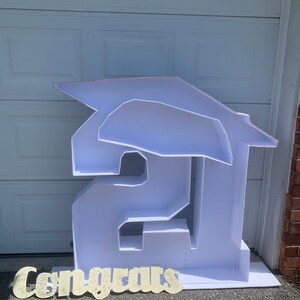 1ft-7ft Mosaic 21 Graduation Hat From Balloons PDF Files - Etsy