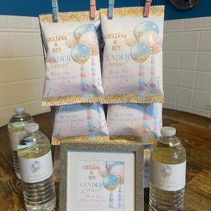 Black and Gold Water Bottle Labels, Black and Gold Agate Water Labels ...